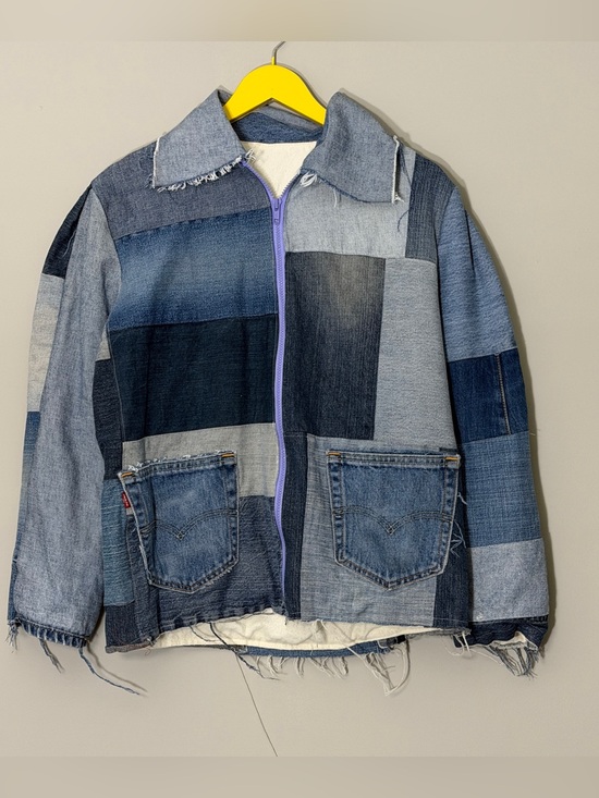 Handmade | Jackets & Coats | Handmade Denim Patchwork Jacket With ...